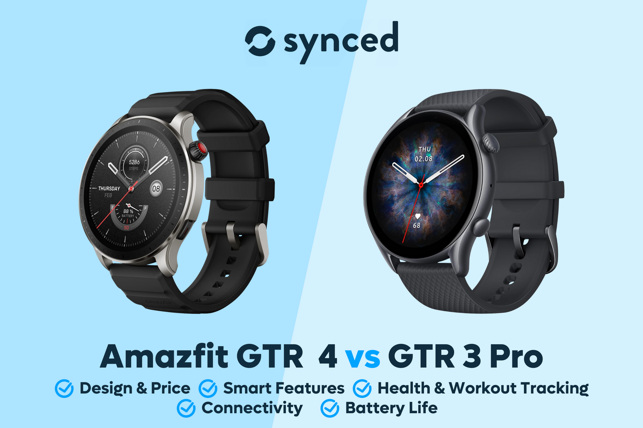 Amazfit GTR 4 vs GTR 3 Pro